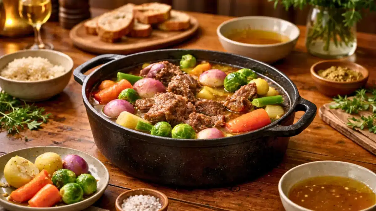 Pot‑au‑feu de galinette, légumes d’hiver et parfums profonds pour un ...